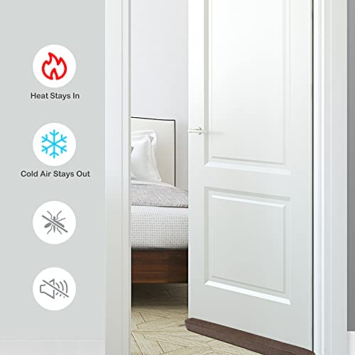 KAKICLAY 36 Inch Draft Stopper for Bottom of Doors and Windows, Heavy Duty Sound Proof Door Draft Guard Gap Snake, Weighted Under Door Noise/Cold Air/Wind Blocker, 2.2Lbs