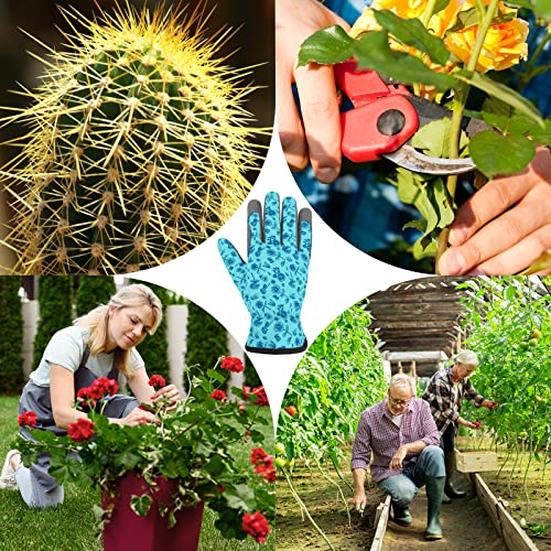 Long Gardening Gloves for Women Thorn Proof, Comfortable Soft Leather Garden Gloves for Gardening, Cleaning, Digging