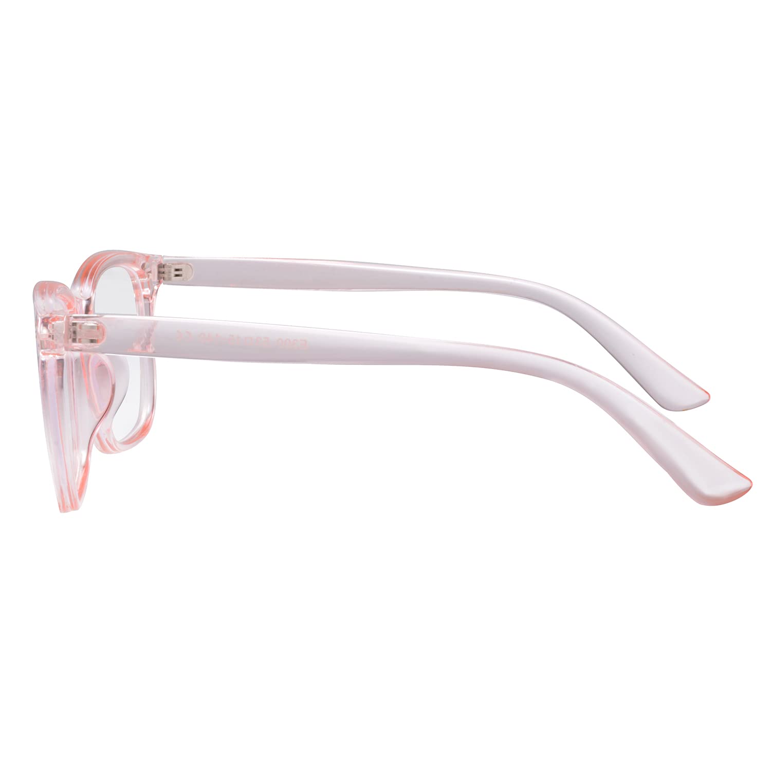 EYLRIM Square Frame Clear Lens Glasses Non Prescription Eyeglasses(A5 Transparent pink)