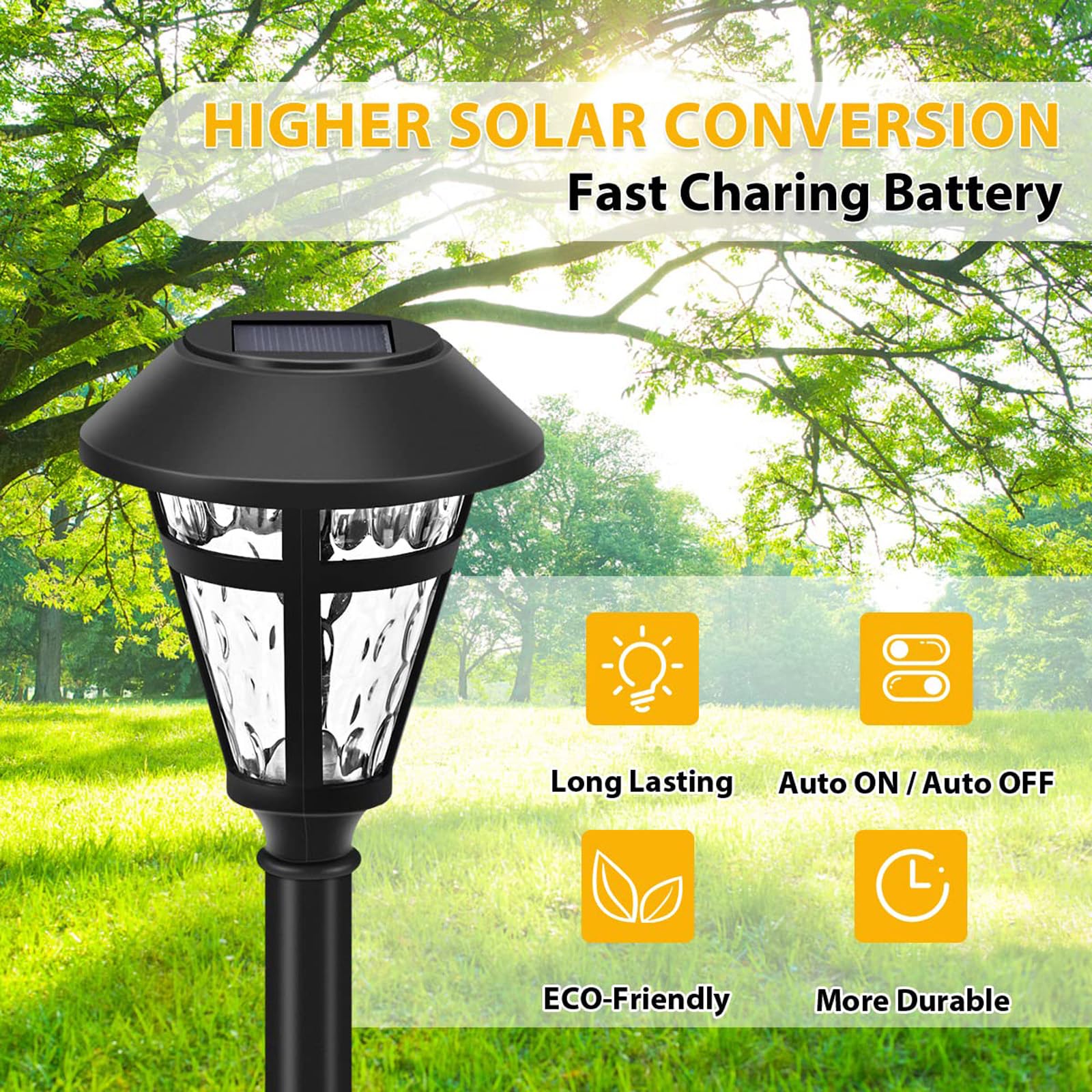 TWINSLUXES 12 Pack Solar Pathway Lights Outdoor,Color Changing Waterproof Garden Lights,LED Landscape Path Lighting Up to 12 Hrs Long Auto On/Off Dusk to Dawn for Sidewalk,Lawn, Patio, Yard…