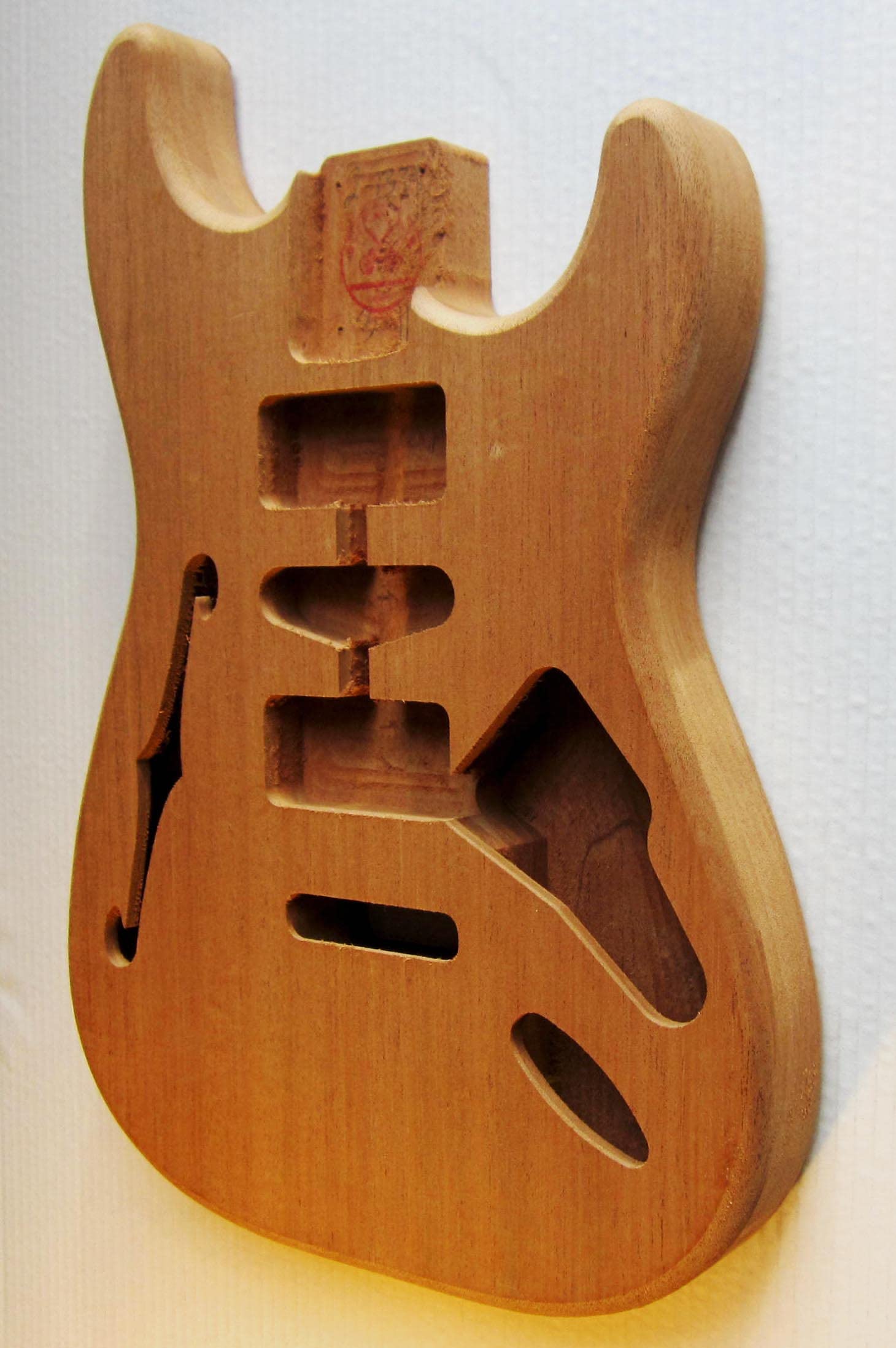 Supra-Tone Electric guitar body, ST style, unfinished, Mahogany, THINLINE, Made in USA