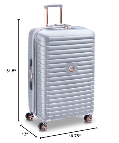 DELSEY PARIS Cruise 3.0 Hardside Expandable Luggage with Spinner Wheels, Platinum, Checked-Large 28 Inch