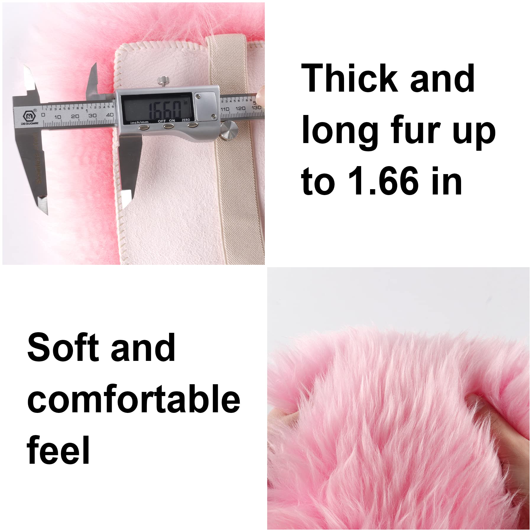Amiss Genuine Wool Auto Center Console Pad, Universal Car Armrest Seat Box Cover, Soft Wool Auto Armrest Cover Protector for Most Vehicle, SUV, Truck, Car - Pink