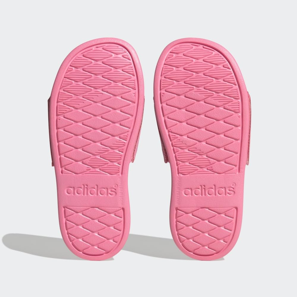 adidas Adilette Comfort Slide Sandal, Beam Pink/White/Beam Pink, 6 US Unisex Big Kid