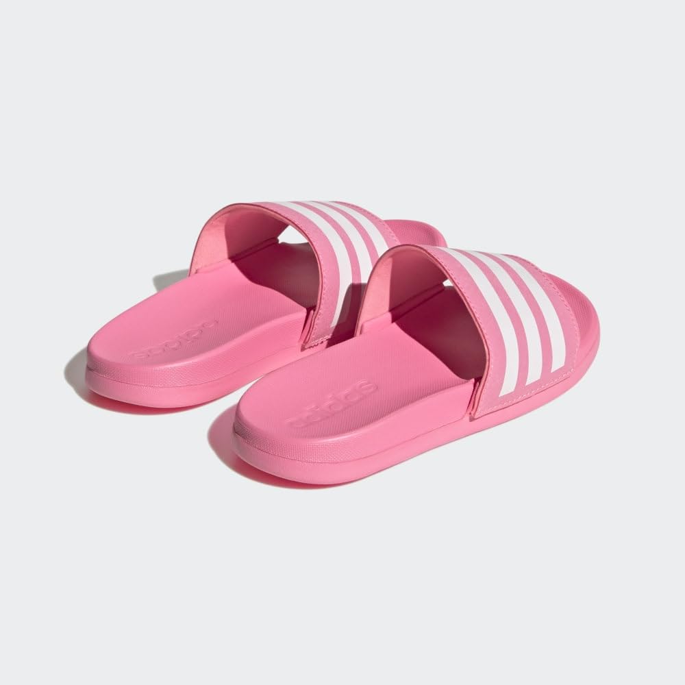 adidas Adilette Comfort Slide Sandal, Beam Pink/White/Beam Pink, 6 US Unisex Big Kid