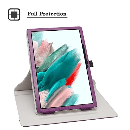 Bige for Galaxy Tab A8 10.5 Case,360 Degree Rotary Stand with [Auto Wake/Sleep] Cover for Samsung Galaxy Tab A8 10.5 inch SM-X207 /X205 /X200 2022 Release Tablet,Purple (10001991-3)
