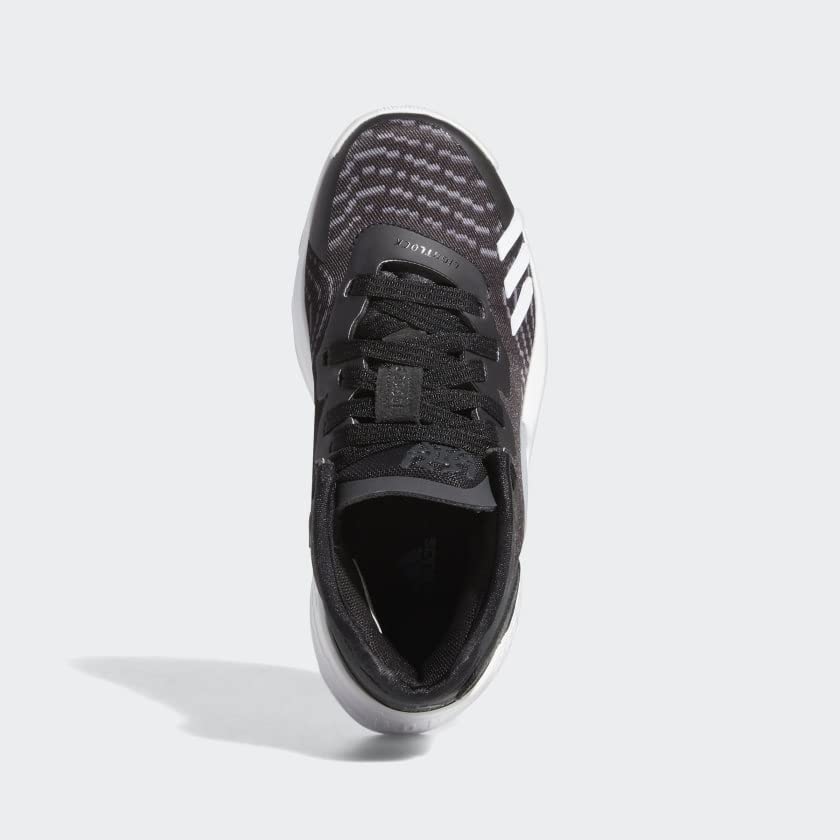 adidas D.O.N. Issue 4 Basketball Shoe, Core Black/White/Carbon, 1.5 US Unisex Little Kid