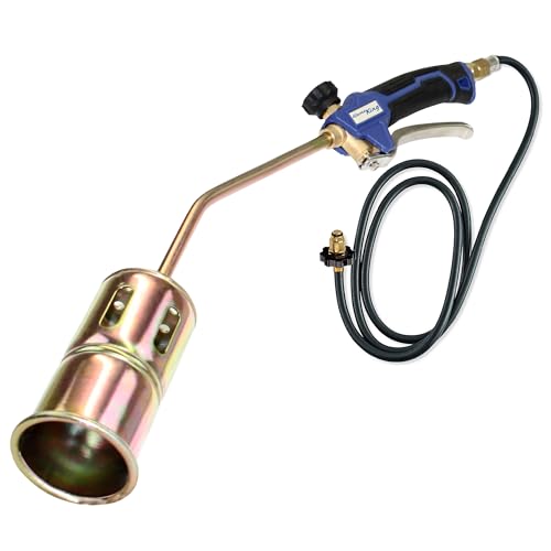 Flame King Propane Torch Kit Heavy Duty Weed Burner, 320,000 BTU with 6-ft Hose for Weed Burning, Melting Ice and Snow, and Roofing