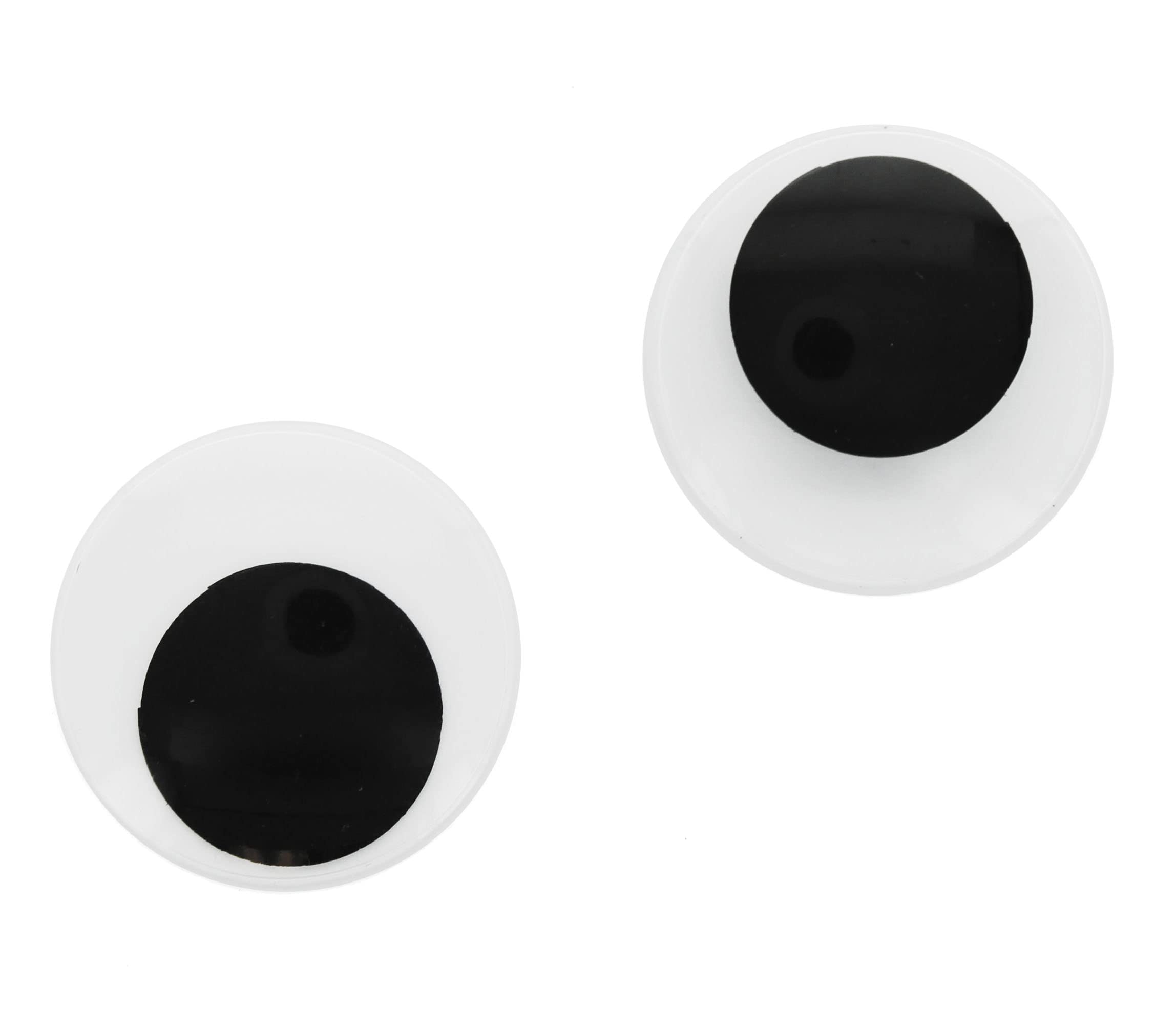 Essentials by Leisure Arts Eyes Paste On Moveable 35mm Black 2pc Googly Eyes, Google Eyes for Crafts, Big Googly Eyes for Crafts, Wiggle Eyes, Craft Eyes