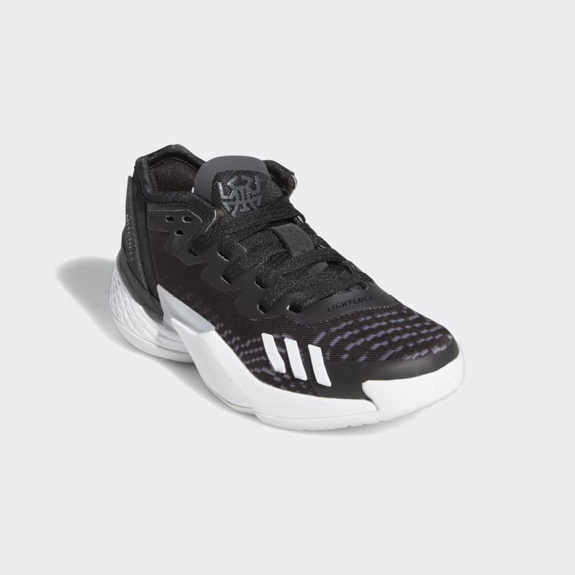 adidas D.O.N. Issue 4 Basketball Shoe, Core Black/White/Carbon, 1.5 US Unisex Little Kid