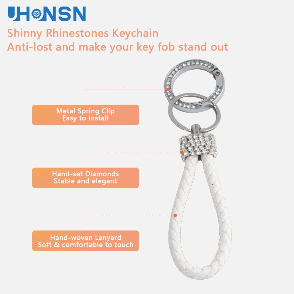 UHONSN Key Fob Cover for Honda Accessories Accord Civic Car Keychain Case Smart Remote Keys Protector Pilot Odyssey 2017-2021 Keycover White