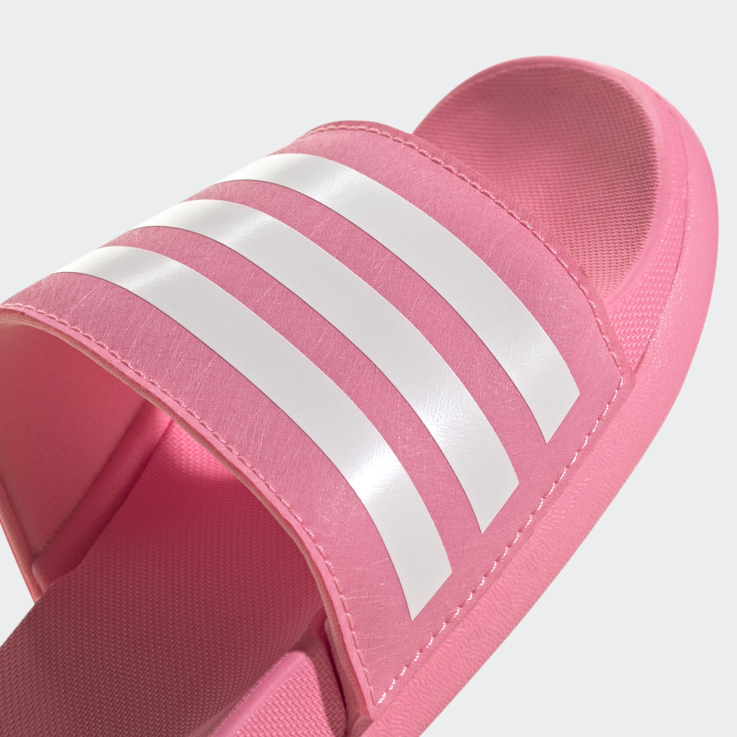 adidas Adilette Comfort Slide Sandal, Beam Pink/White/Beam Pink, 6 US Unisex Big Kid
