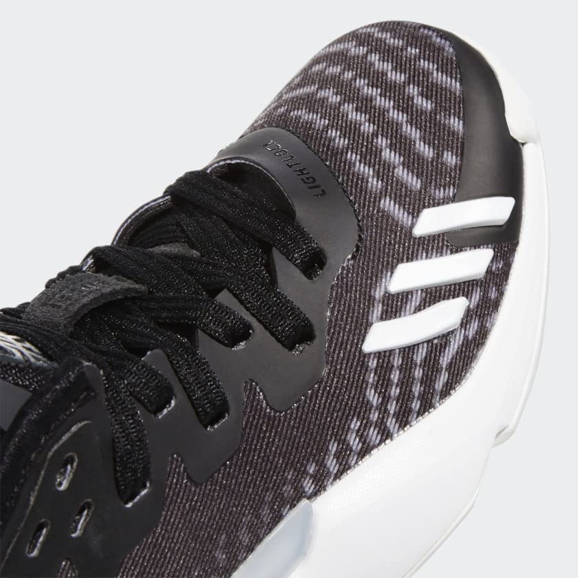adidas D.O.N. Issue 4 Basketball Shoe, Core Black/White/Carbon, 1.5 US Unisex Little Kid
