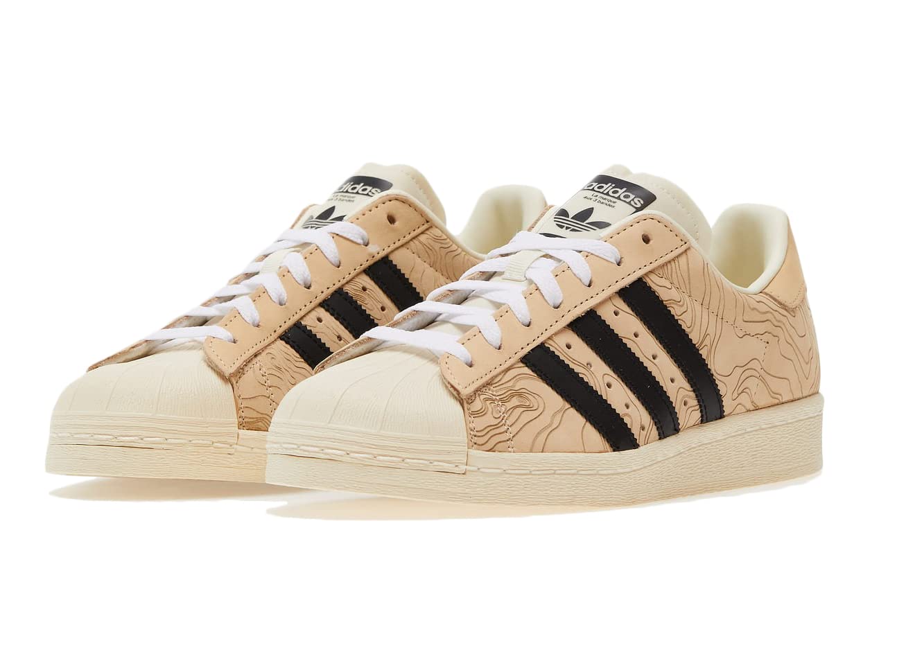 adidas Originals Mens Superstar 82 Classic Low Top Sneaker Shoe, Beige/Black/Core White, 9