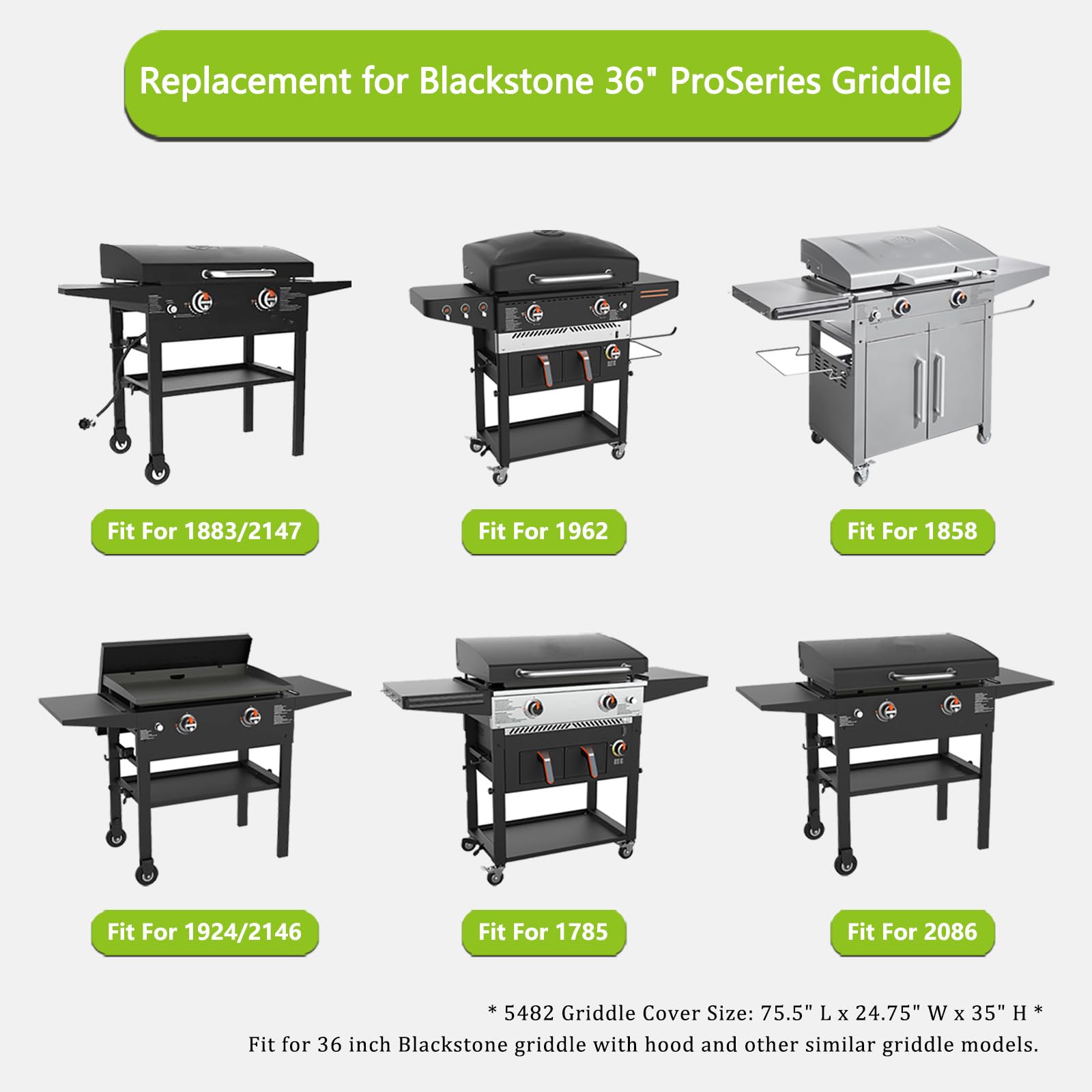 5483 Griddle Cover for Blackstone 28 inch ProSeries Grill Griddle with Hood, Heavy Duty 600D Waterproof Flat Top Grill Cover Compatible with Blackstone 28" Griddle 1883 1785 1924 2086 2146 2147