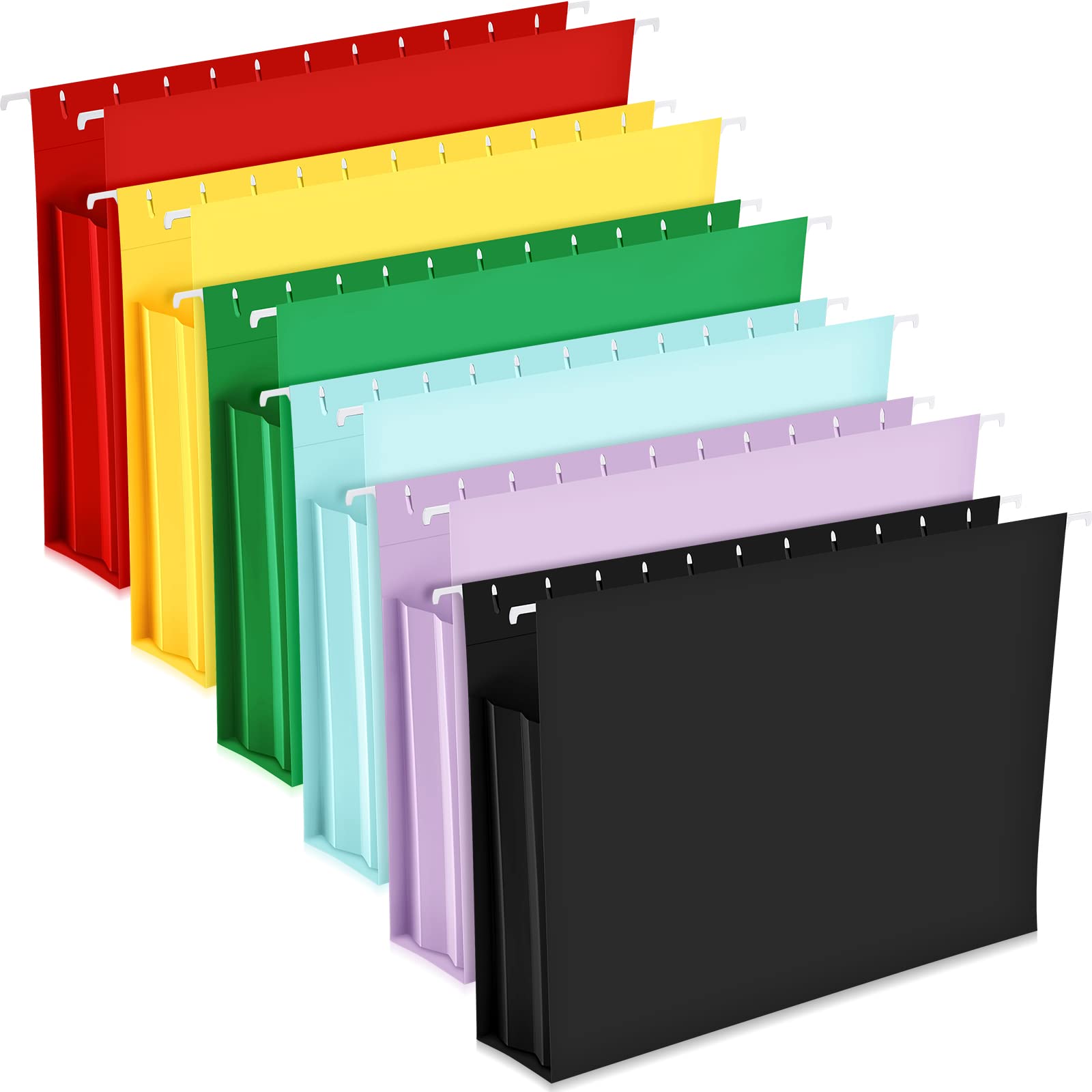 30 Pcs Hanging File Folders Extra Capacity Letter Size Colored Hanging Folders Hanging Organizer File Folders Decorative for Filing Cabinet Medical Charts Files Document Paper Office Supplies