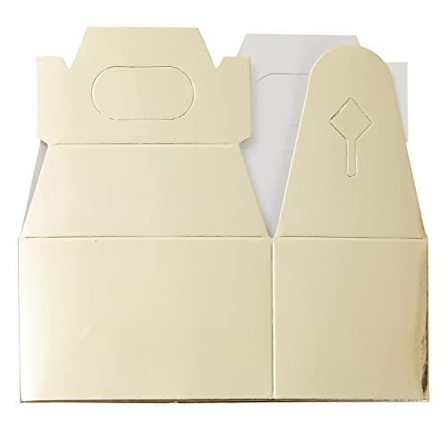 Juvale 36 Pack Small Gold Gable Boxes for Party Favors, Baby Shower, Wedding, Birthday (4 x 2.5 In)