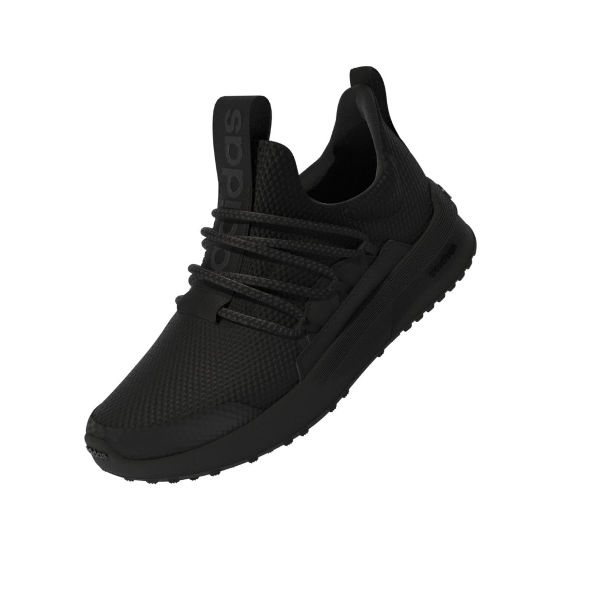 adidas Lite Racer Adapt 5.0 Running Shoe, Black/Black/Grey, 4 US Unisex Big Kid