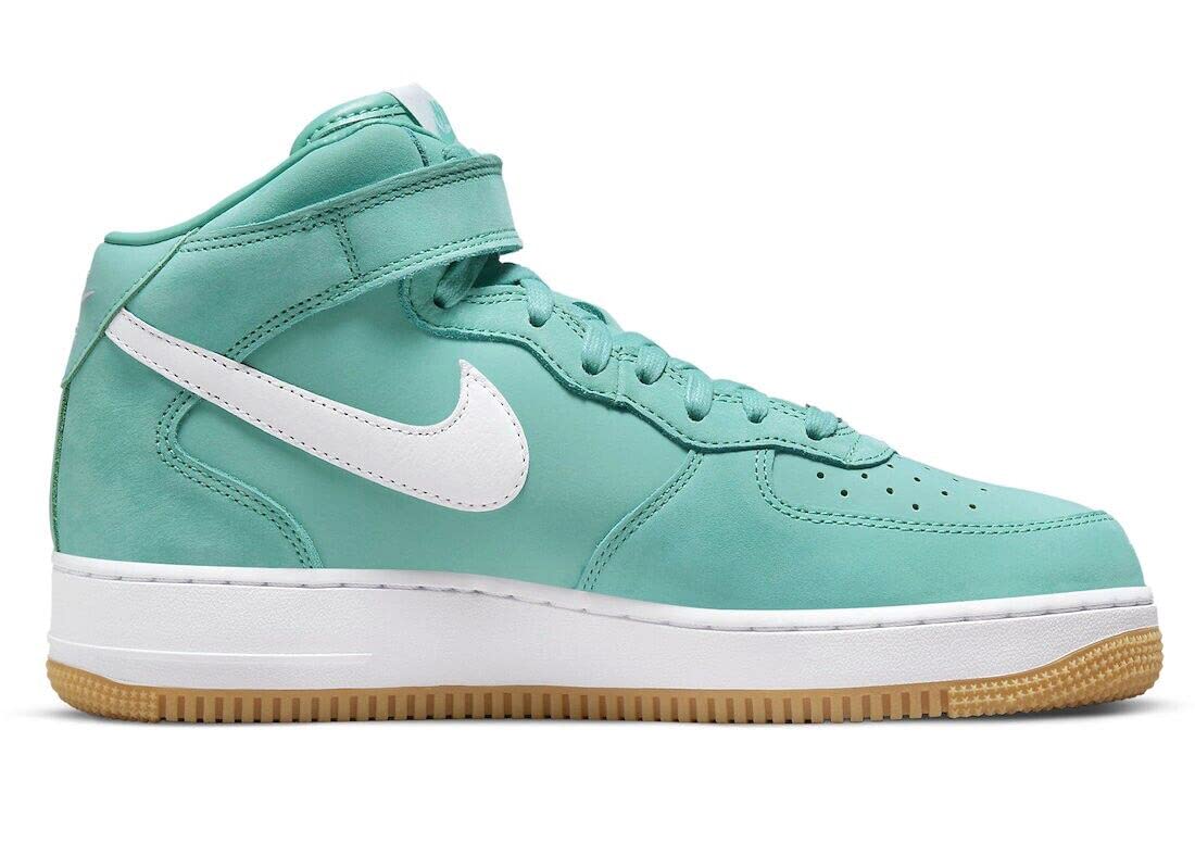 Nike mens Air Force 1 Mid Shoes, Washed Teal/White-gum, 10