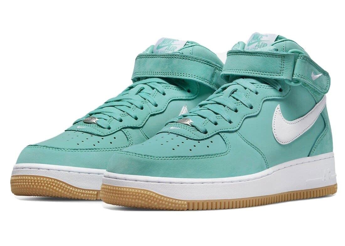 Nike mens Air Force 1 Mid Shoes, Washed Teal/White-gum, 10