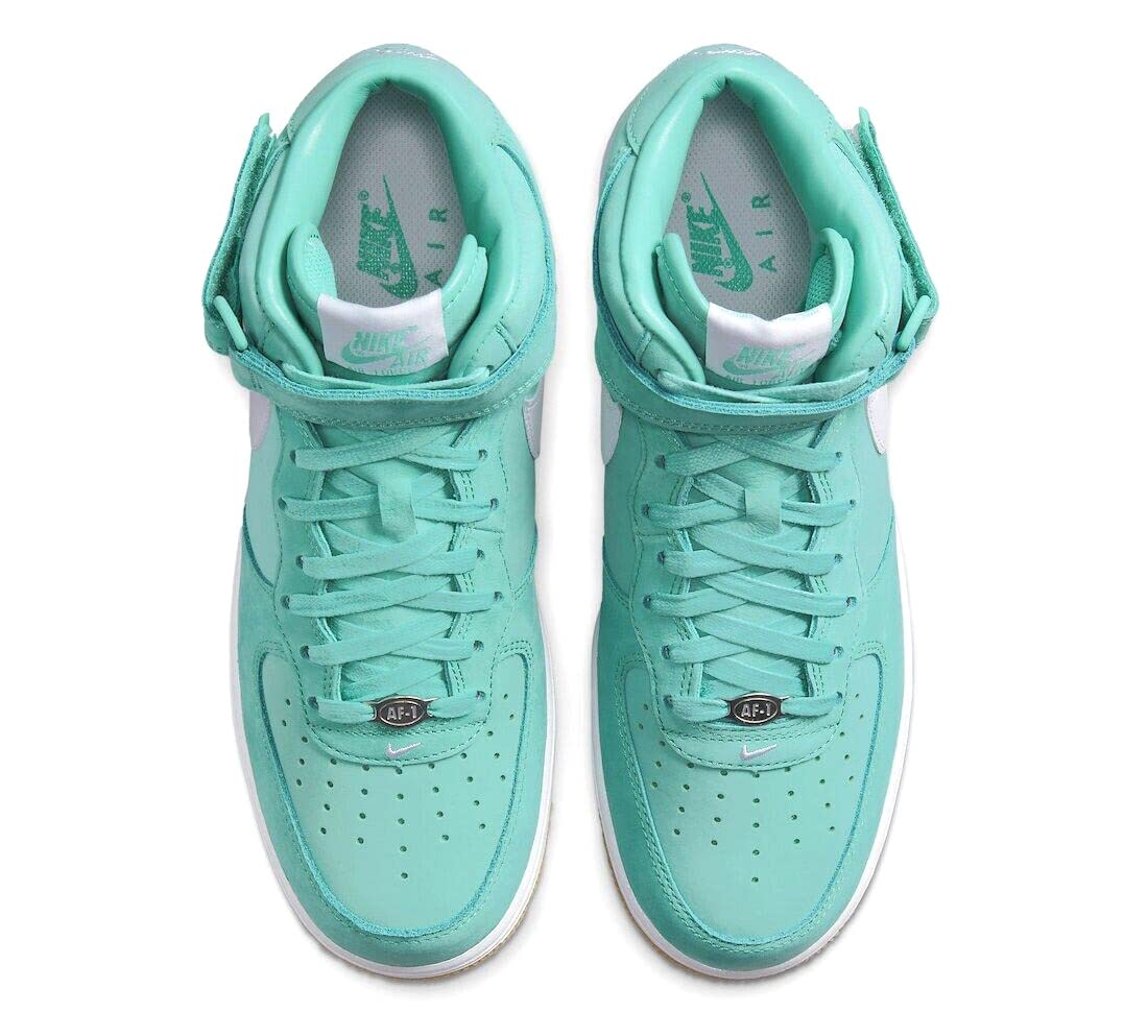 Nike mens Air Force 1 Mid Shoes, Washed Teal/White-gum, 10