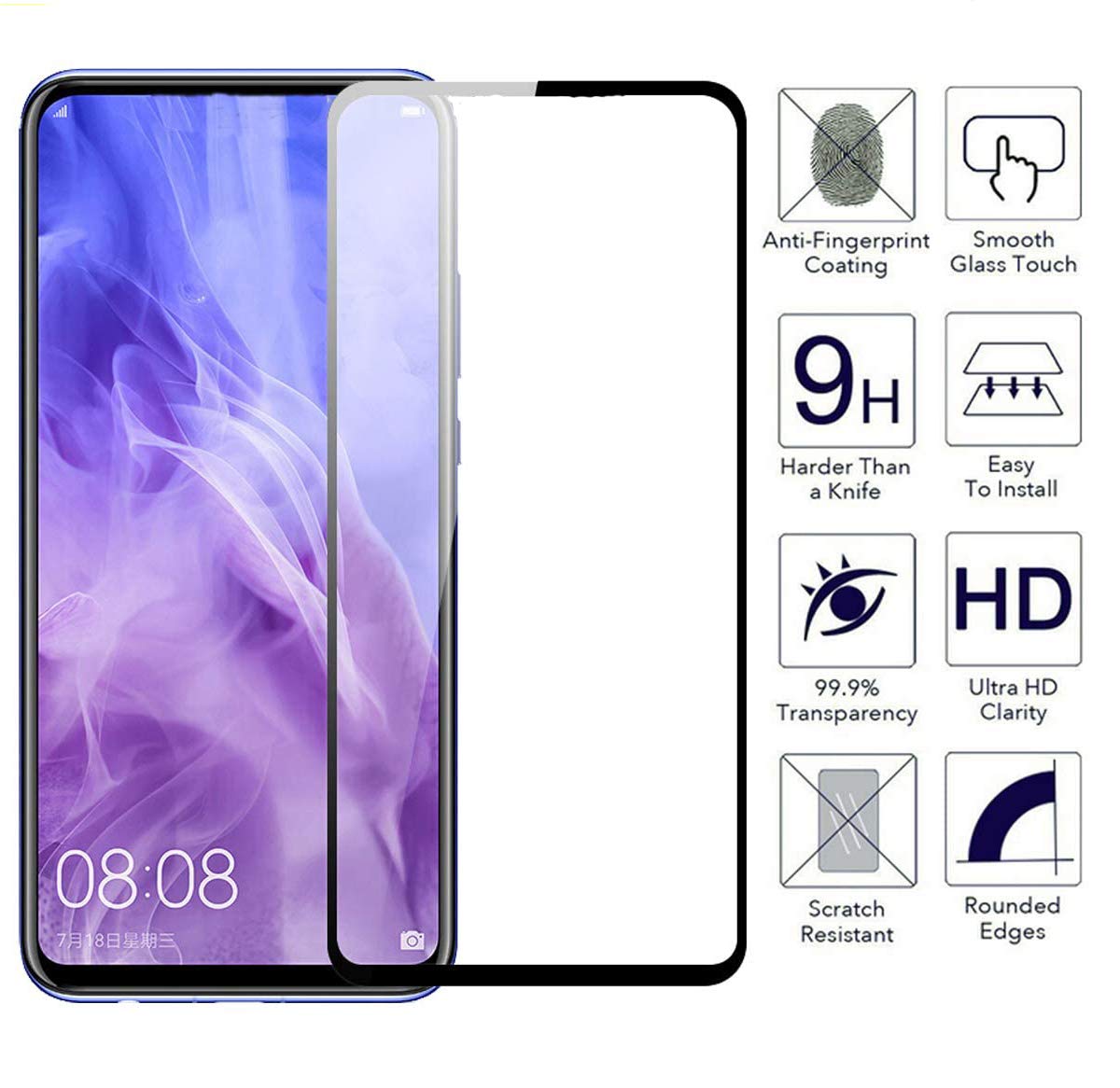 Kepuch 2 Pack Tempered Glass Screen Protector for OPPO Reno 5 5G