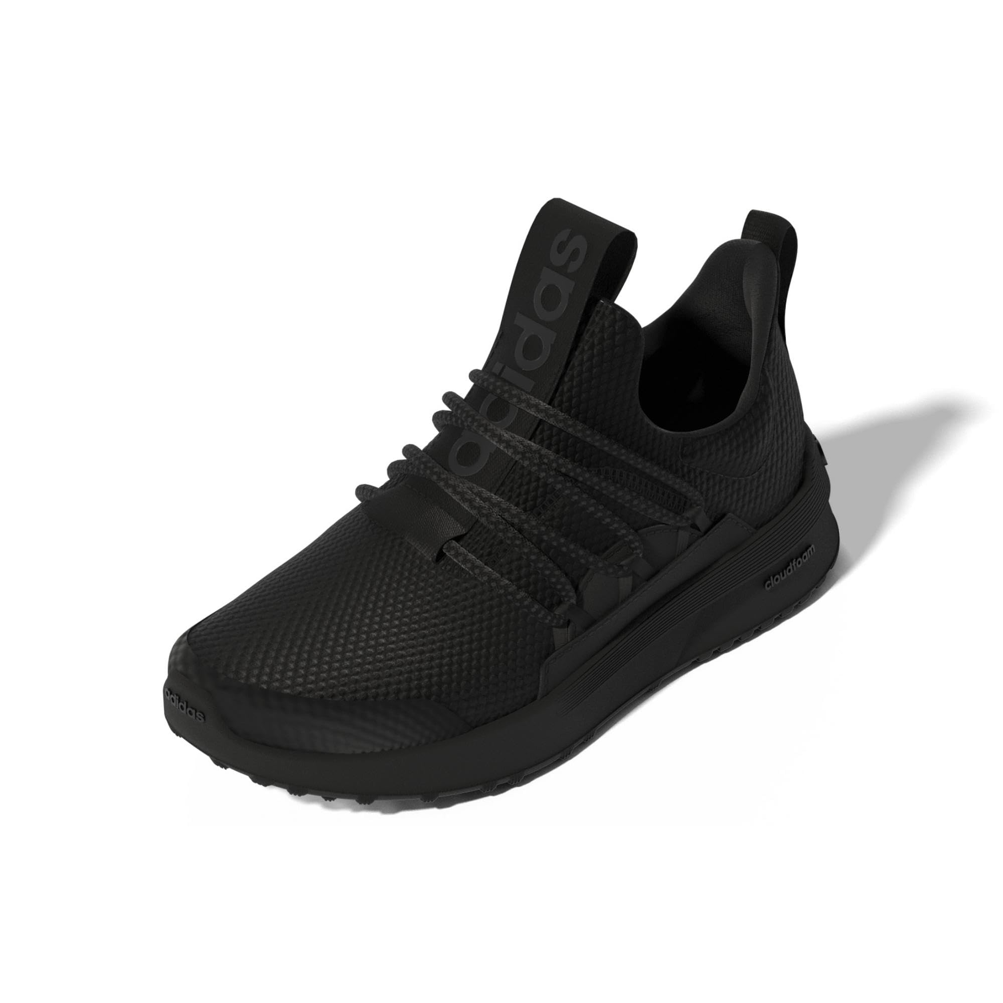 adidas Lite Racer Adapt 5.0 Running Shoe, Black/Black/Grey, 4 US Unisex Big Kid