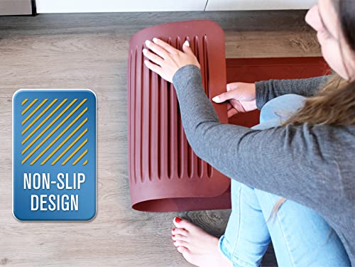 nbstep Anti Fatigue Mats for Kitchen Floor – 3/4 Inch Thick Comfort Kitchen Mat, Standing Desk Mat – Cushioned Memory Foam at Kitchen House Sink Office – Non Slip, Waterproof – Medium 17" x 39" Red