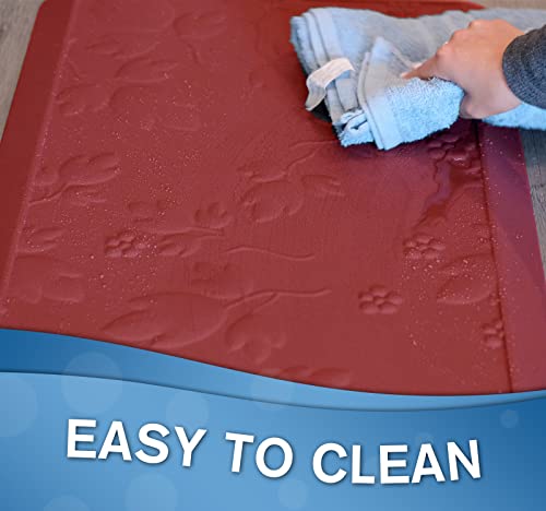 nbstep Anti Fatigue Mats for Kitchen Floor – 3/4 Inch Thick Comfort Kitchen Mat, Standing Desk Mat – Cushioned Memory Foam at Kitchen House Sink Office – Non Slip, Waterproof – Medium 17" x 39" Red