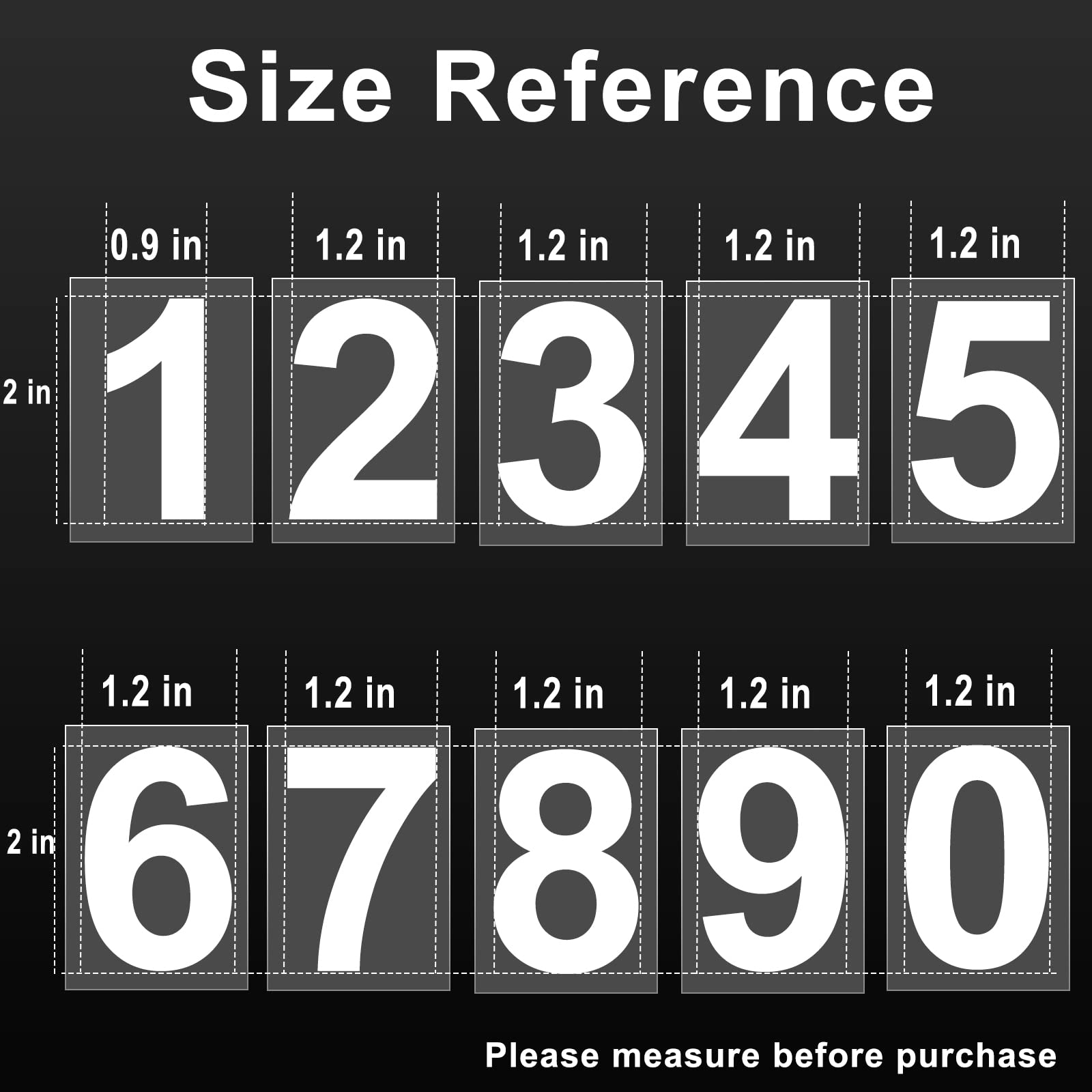 2 inch Mailbox Numbers for Outside, 50 PCS Reflective Number Stickers with Sticky Tab for Easy Backing Separation, Pre-cut for Effortless Align, Strong Self Adhesive Vinyl Address Numbers