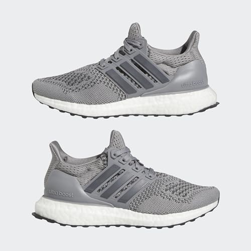 adidas Ultraboost 1.0 Running Shoe, Grey/Grey/Black, 4 US Unisex Big Kid