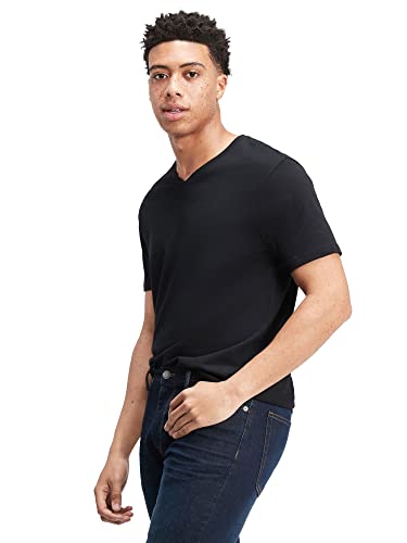 GAP Mens Everyday Short Sleeve V-Neck T-Shirt T Shirt, True Black V2, XX-Large US