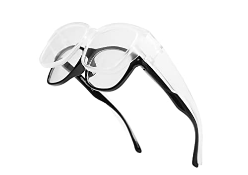 OPTOFENDY Fit over Blue Light Blocking Glasses, Large Anti Blue Light Glasses Fit over Prescription Glasses for Men Women