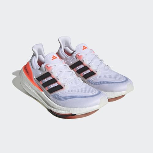 adidas Men’s Ultraboost Light Running Shoes (Ultraboost 23) Running Shoe, White/Black/Solar Red, 10.5 US Men