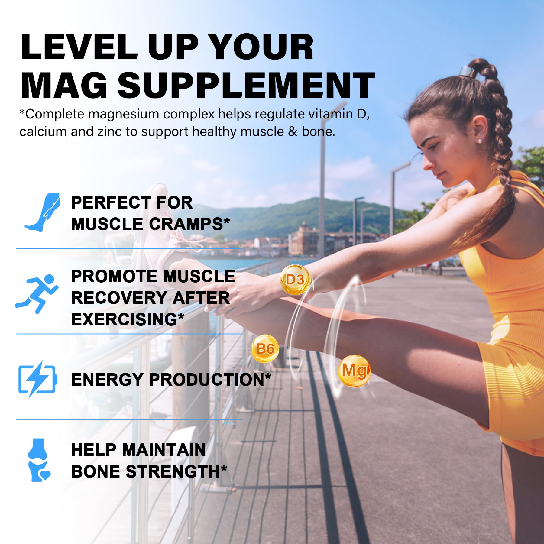 Magnesium Complex Supplement 8 Forms, 500mg Magnesium Glycinate, Malate, Citrate, High Absorption Mg for Calm, Sleep, Mood & Healthy Muscle, Pack of 2, Total 120 Vegan Capsules