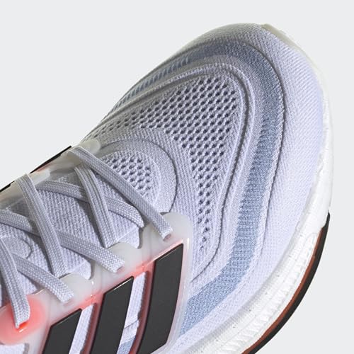 adidas Men’s Ultraboost Light Running Shoes (Ultraboost 23) Running Shoe, White/Black/Solar Red, 10.5 US Men