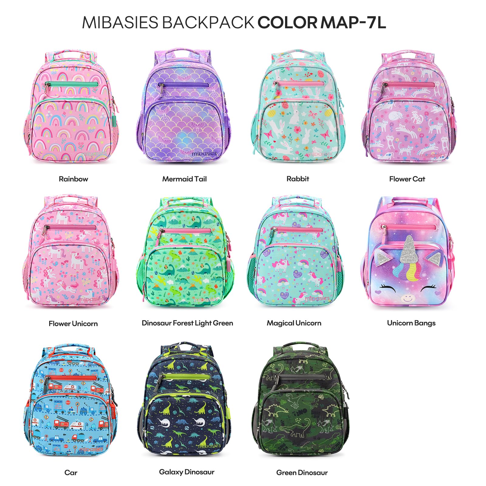 mibasies Toddler Backpack for Boys 2-4: Cute Kids Backpacks Boys - Preschool Kindergarten Backpack - Galaxy Dinosaur