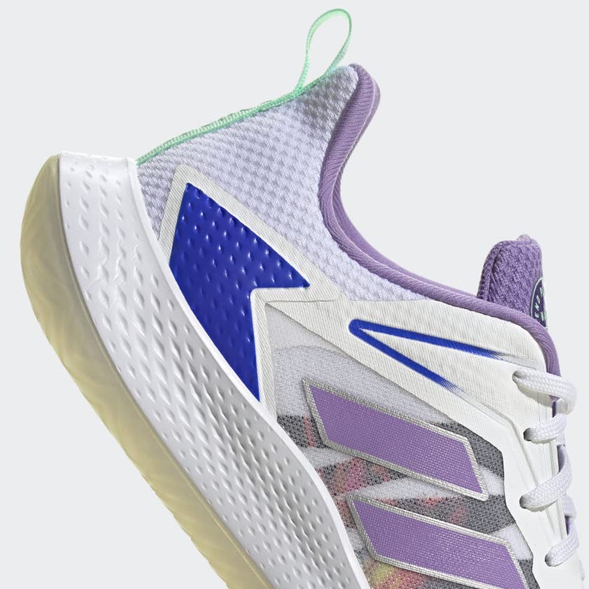 adidas Women's Defiant Speed Sneaker, White/Violet Fusion/Lucid Blue, 8.5