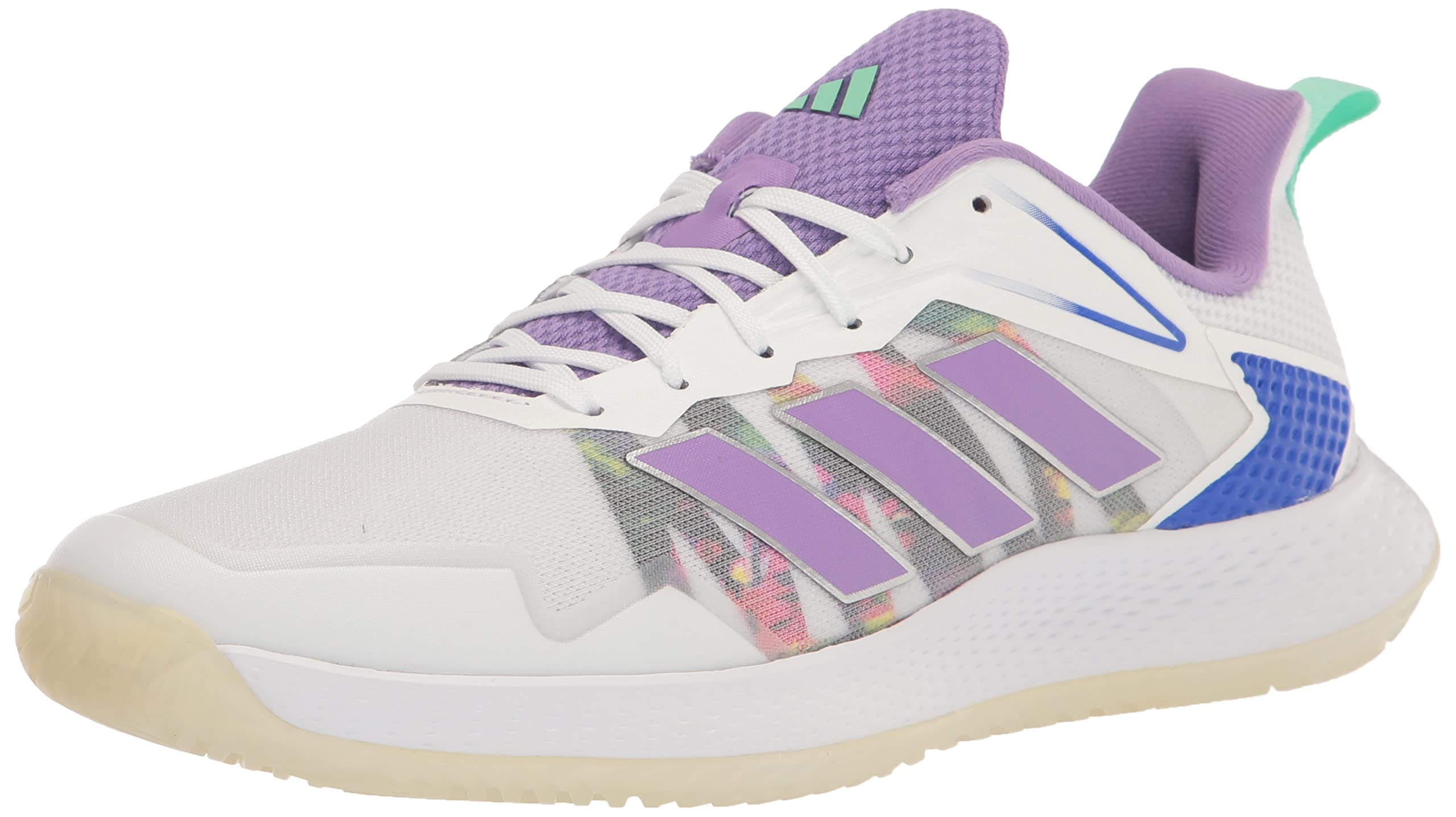 adidas Women's Defiant Speed Sneaker, White/Violet Fusion/Lucid Blue, 8.5