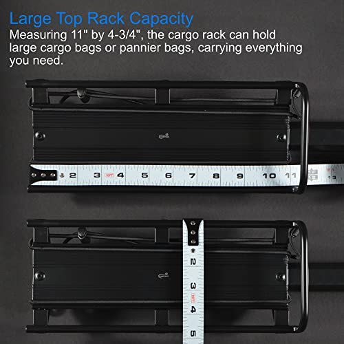 Lumintrail Bike Cargo Rack, Seatpost Mounted Bicycle Luggage Carrier with 20 LBs Weight Capacity for Trunk Bags and Quick Release Handle, High Angle for Extra Tire Clearance