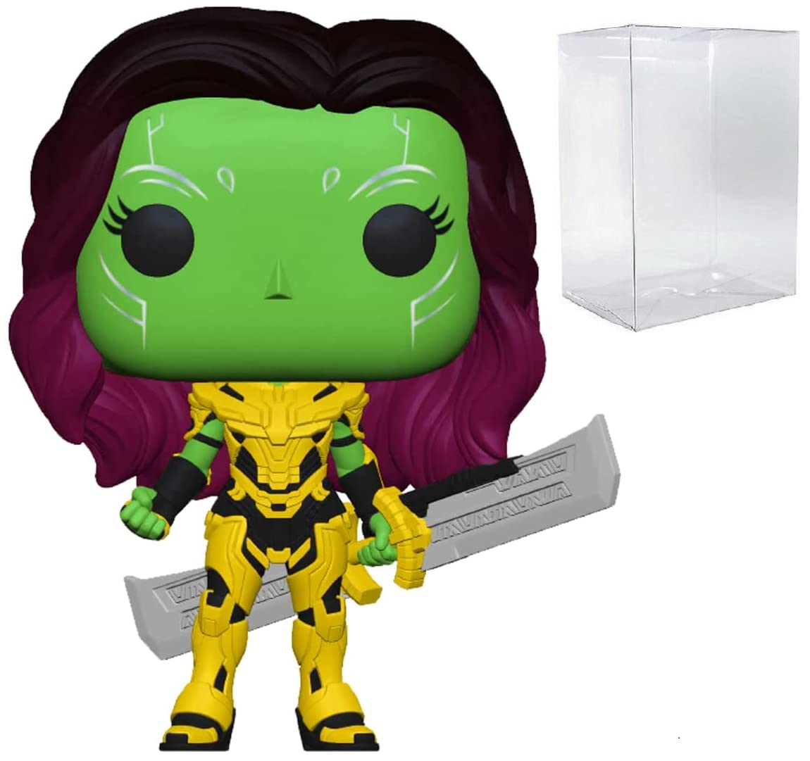 POP Marvel: What If? - Gamora with Blade of Thanos Funko Pop! Vinyl Figure (Bundled with Compatible Pop Box Protector Case), 3.75 inches