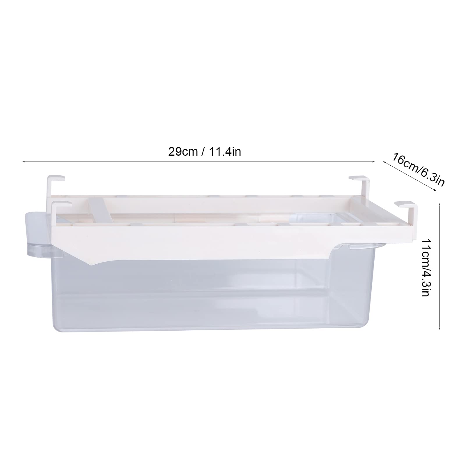 Fridge Organizer Drawer, Pull Out Refrigerator Organizer Bin Storage Box Clear Fridge Shelf Holder for Fruit Vegetable Drink