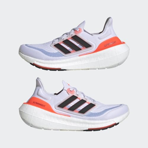 adidas Women’s Ultraboost Light Running Shoes (Ultraboost 23), White/Black/Solar Red, 9.5