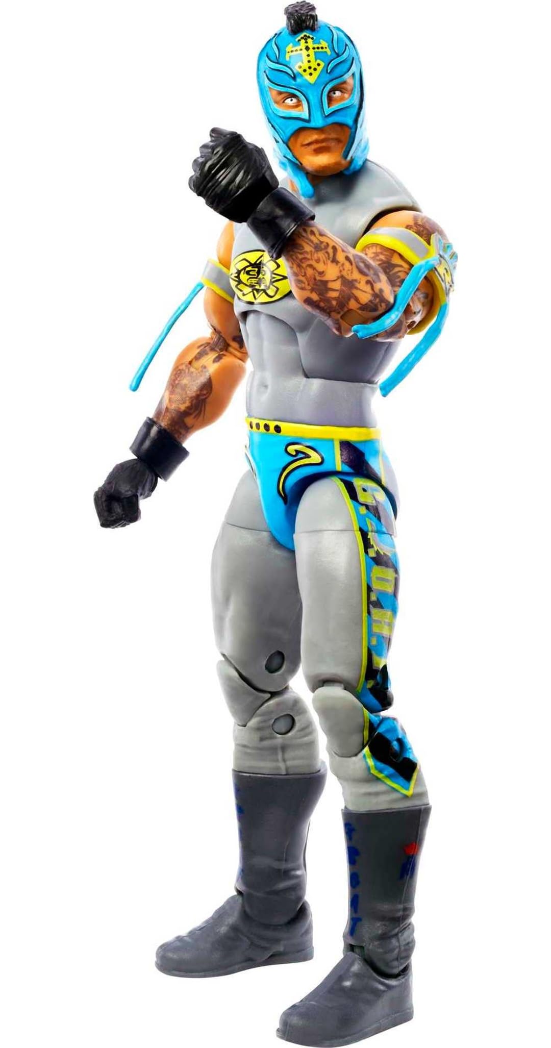 Mattel WWE Elite Collection Top Picks Action Figure & Accessories Set, Rey Mysterio 6-inch Collectible with Articulation & Interchangeable Parts