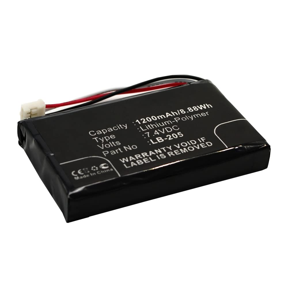 Synergy Digital Credit Card Reader Battery, Compatible with Safescan 131-0477 Credit Card Reader, (Li-Pol, 7.4V, 1200mAh) Ultra High Capacity, Replacement for Safescan LB-205 Battery