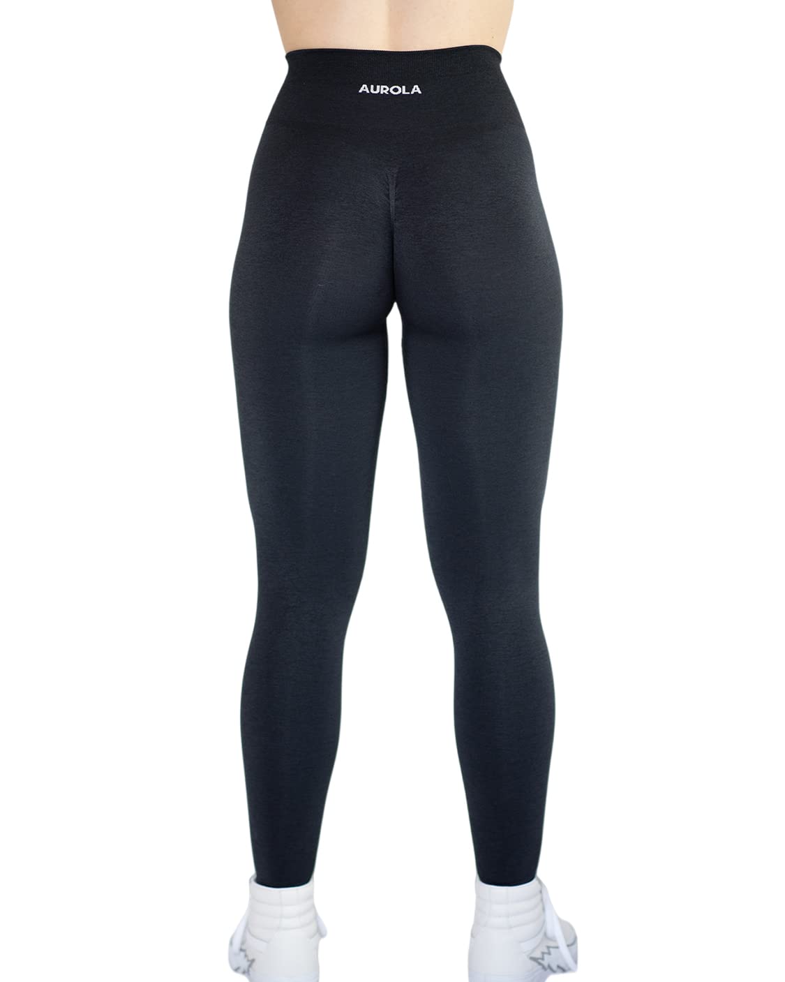 Workout Legging for Women Seamless Scrunch Yoga Pants 7/8 Tummy Control Running for Fitness Sport Active Ankle Legging-25'' (S, Black)