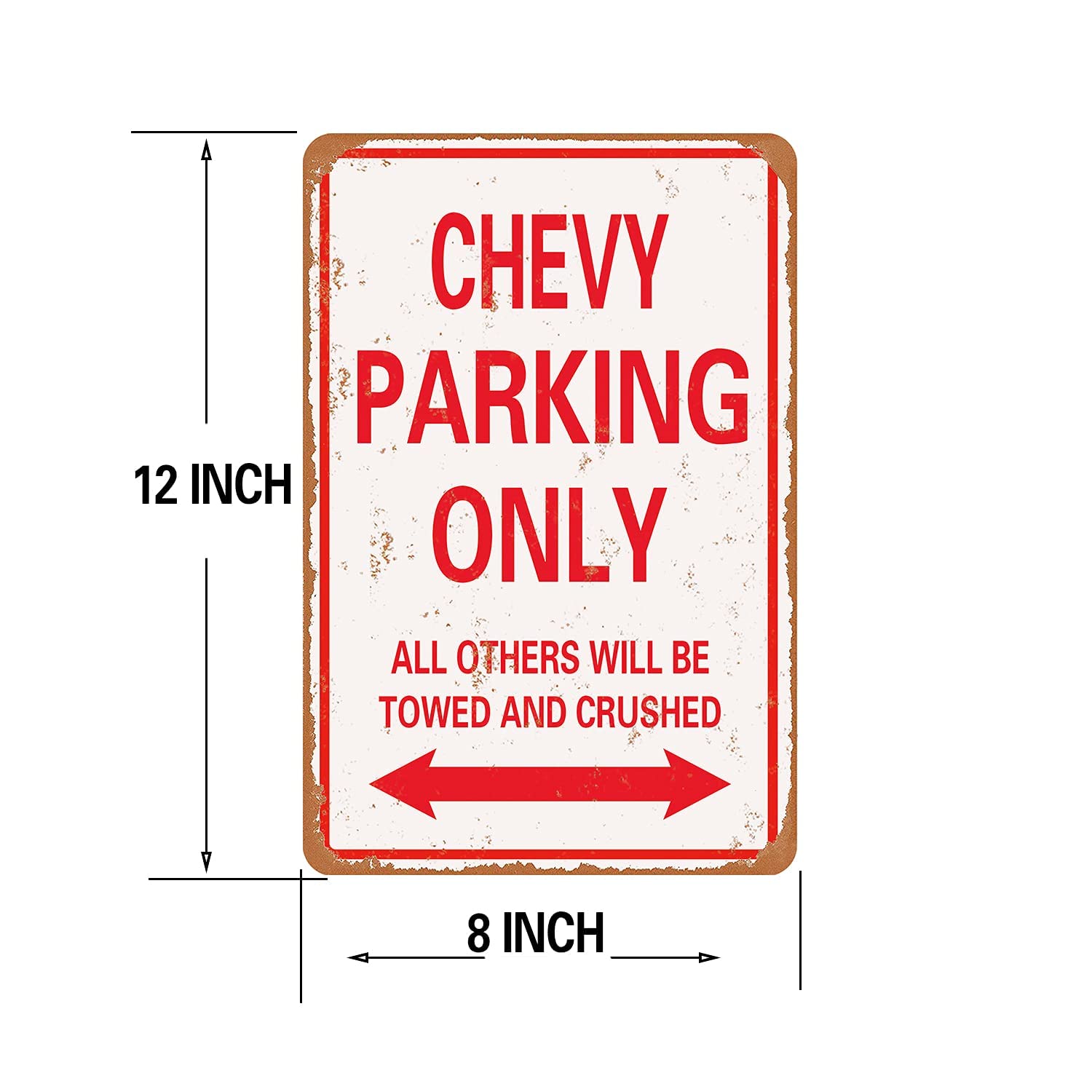 TCHPAX 12X8 - SUA Parking only vintage look funny mental tin sign-inches-Aluminum…