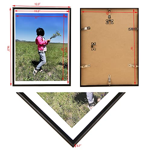 12x16 Poster Frame, Metal Aluminium Picture Frame, Display Pictures 12x16 Large Gallery Sign Photo Frame,Black,1Pack