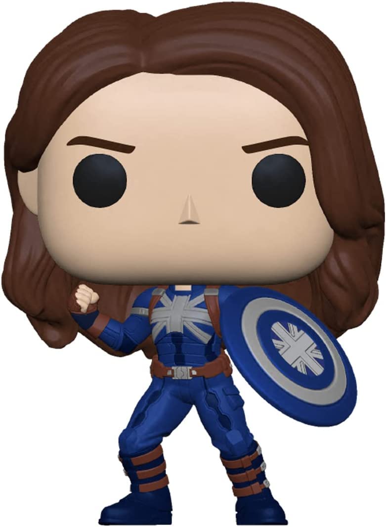 POP Marvel: What If? - Captain Carter Stealth Suit Funko Pop! Vinyl Figure (Bundled with Compatible Pop Box Protector Case), Multicolored, 3.75 inches