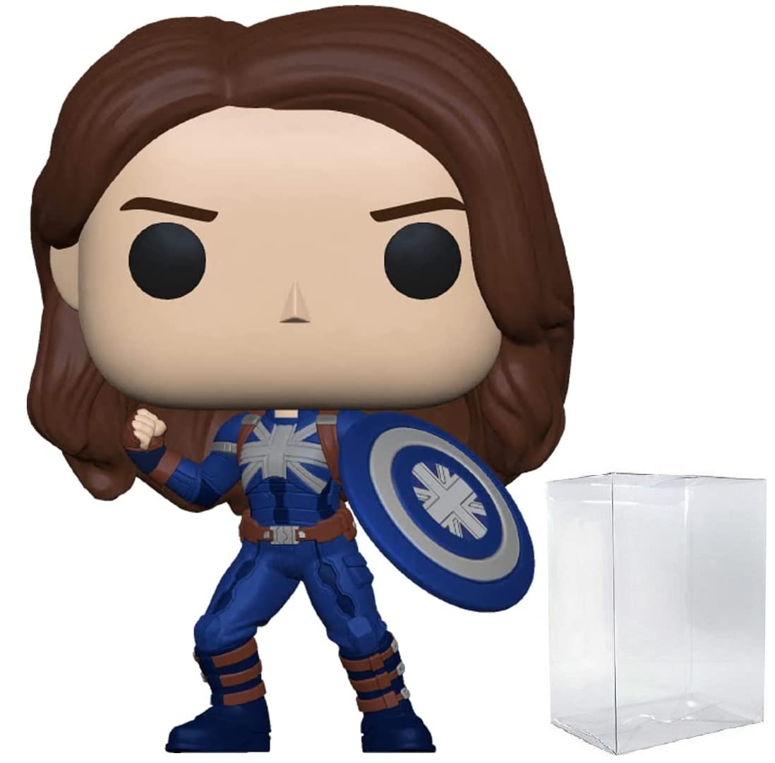 POP Marvel: What If? - Captain Carter Stealth Suit Funko Pop! Vinyl Figure (Bundled with Compatible Pop Box Protector Case), Multicolored, 3.75 inches
